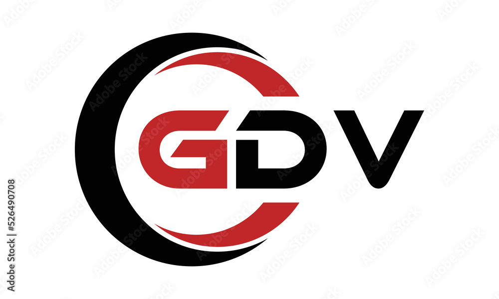 GDV three letter swoosh logo design vector template | monogram logo ...