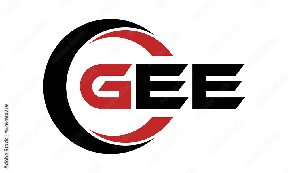 GEE three letter swoosh logo design vector template | monogram logo ...