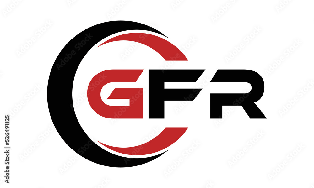 GFR three letter swoosh logo design vector template | monogram logo | abstract logo | wordmark ...