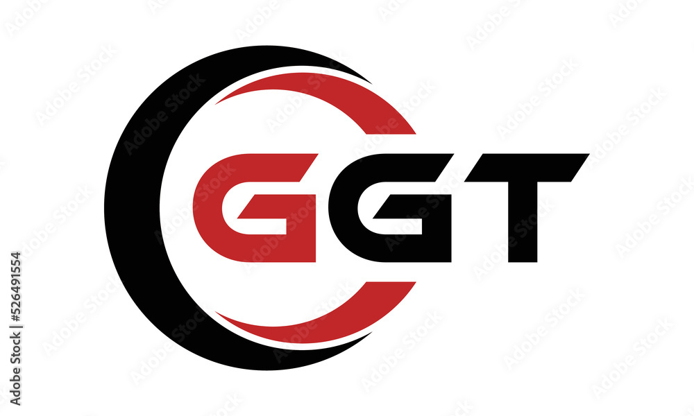 GGT three letter swoosh logo design vector template | monogram logo ...