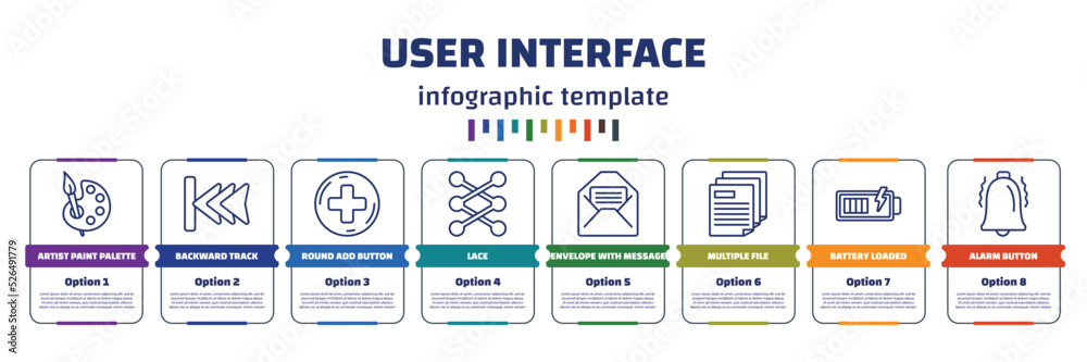 infographic template with icons and 8 options or steps. infographic for ...