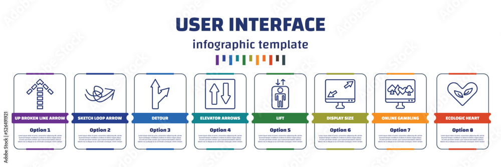 infographic template with icons and 8 options or steps. infographic for ...
