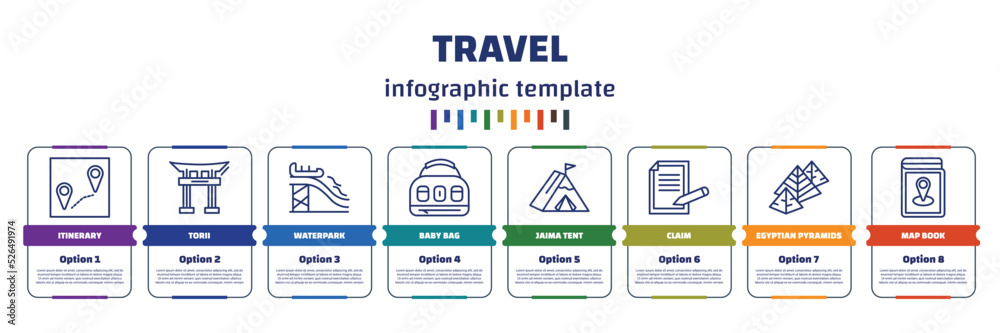 infographic template with icons and 8 options or steps. infographic for ...