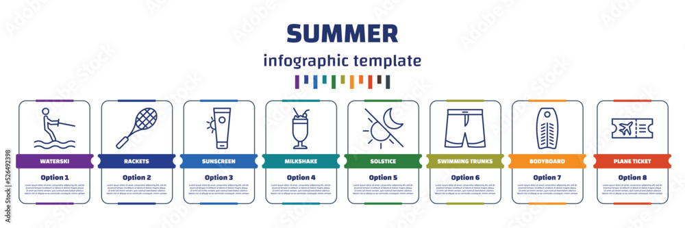 infographic template with icons and 8 options or steps. infographic for ...