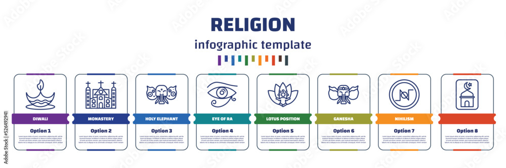 infographic template with icons and 8 options or steps. infographic for ...