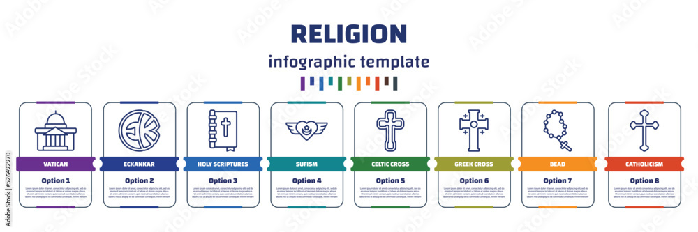 infographic template with icons and 8 options or steps. infographic for ...