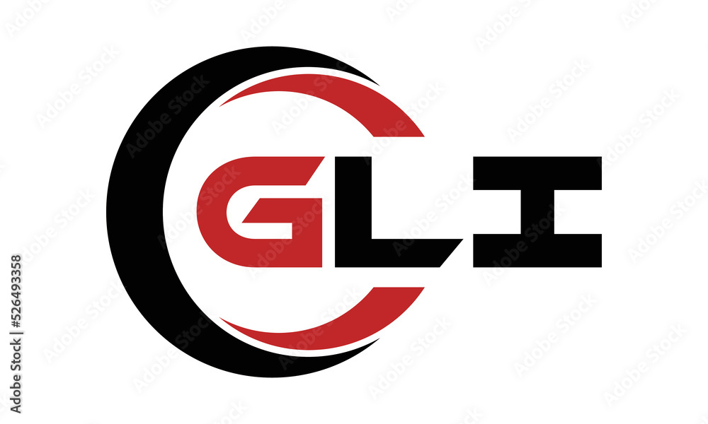 GLI three letter swoosh logo design vector template | monogram logo ...