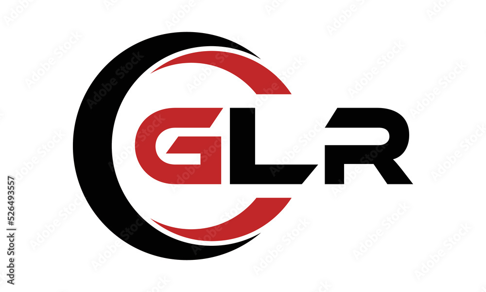 GLR three letter swoosh logo design vector template | monogram logo ...