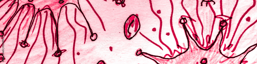 Coral Microscope Bacteria. Virus Cute. Red Probiotics Bacteria. Mold ...