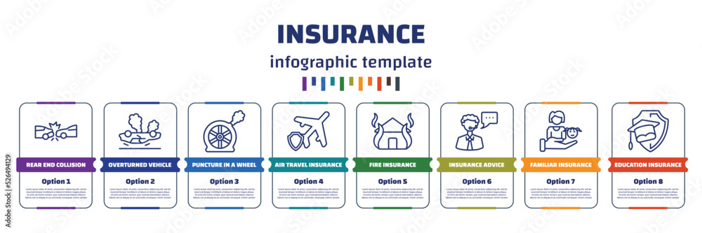 infographic template with icons and 8 options or steps. infographic for ...