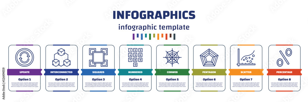 infographic template with icons and 8 options or steps. infographic for ...
