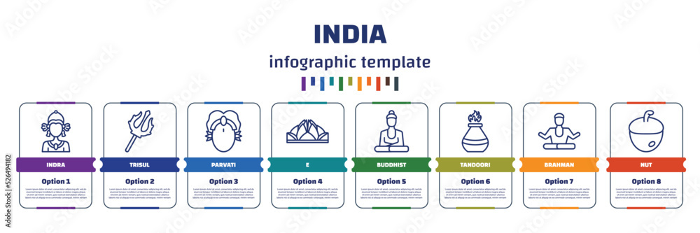infographic template with icons and 8 options or steps. infographic for ...
