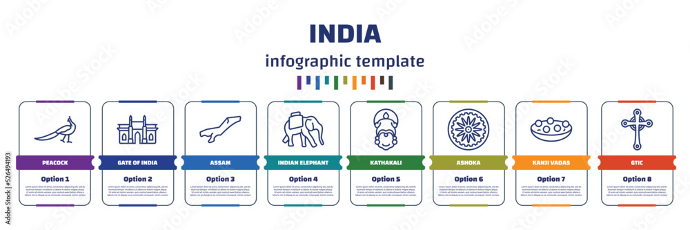 infographic template with icons and 8 options or steps. infographic for ...