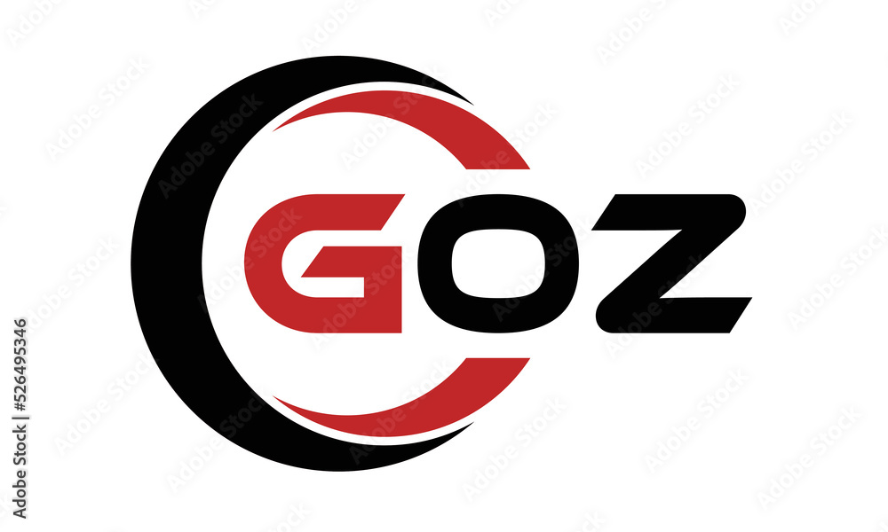 GOZ three letter swoosh logo design vector template | monogram logo ...