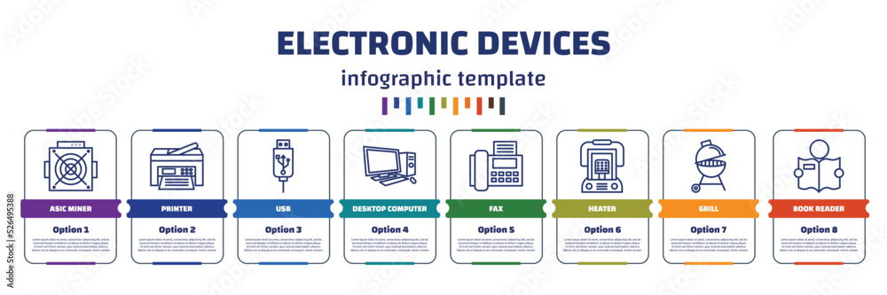 infographic template with icons and 8 options or steps. infographic for ...