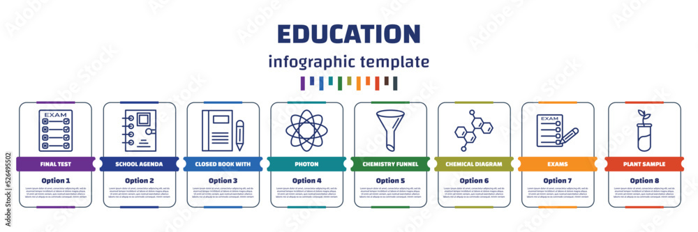 infographic template with icons and 8 options or steps. infographic for ...