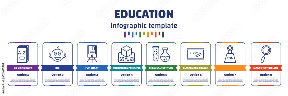 infographic template with icons and 8 options or steps. infographic for ...