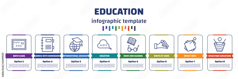 infographic template with icons and 8 options or steps. infographic for ...