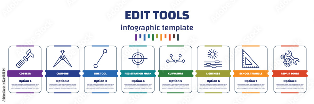 infographic template with icons and 8 options or steps. infographic for ...