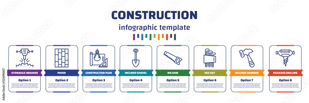 infographic template with icons and 8 options or steps. infographic for ...