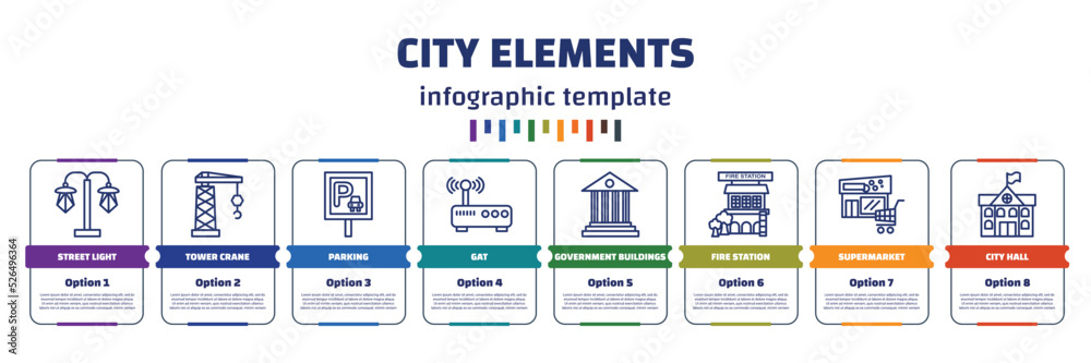 infographic template with icons and 8 options or steps. infographic for ...