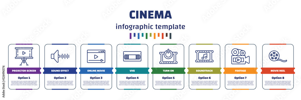 infographic template with icons and 8 options or steps. infographic for ...
