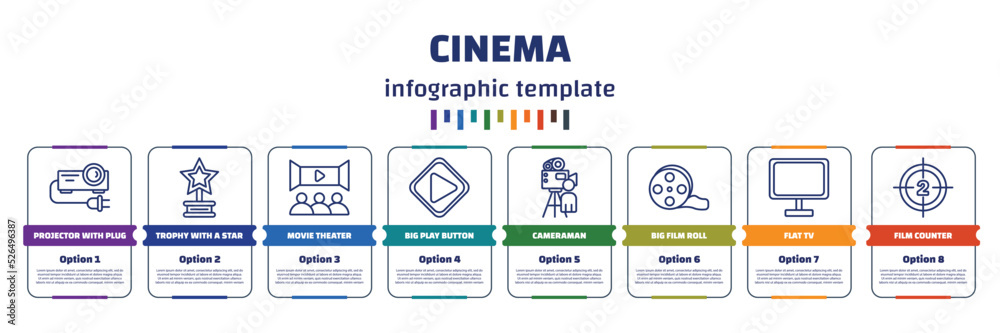 infographic template with icons and 8 options or steps. infographic for ...