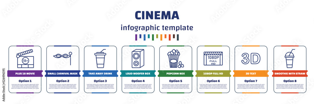 infographic template with icons and 8 options or steps. infographic for ...