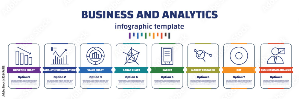 infographic template with icons and 8 options or steps. infographic for ...