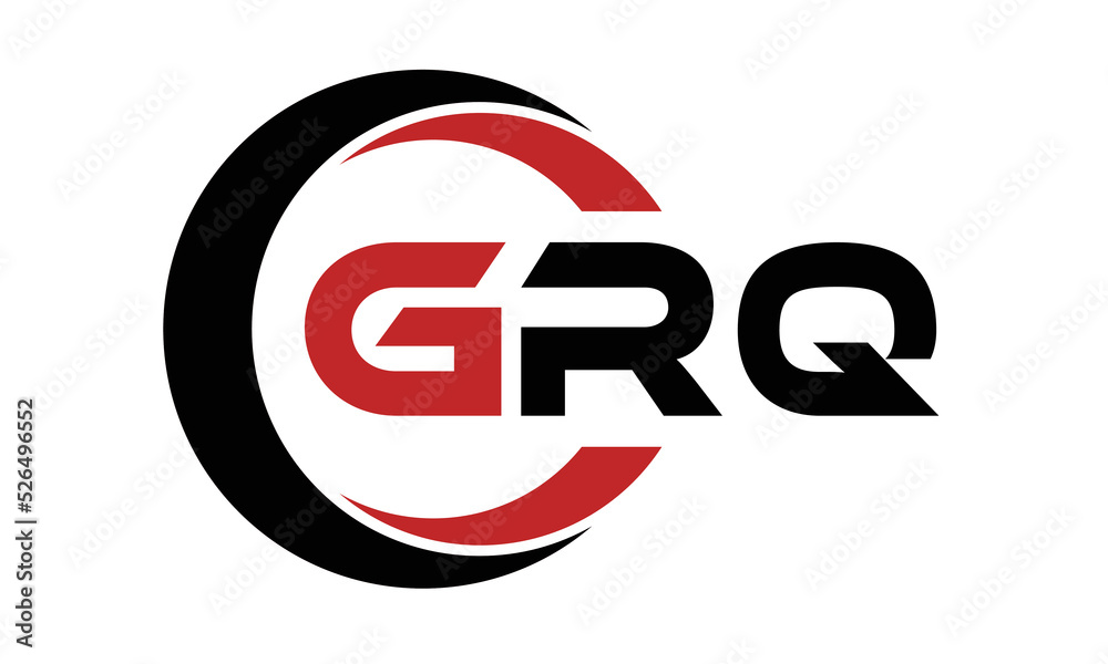 GRQ three letter swoosh logo design vector template | monogram logo ...