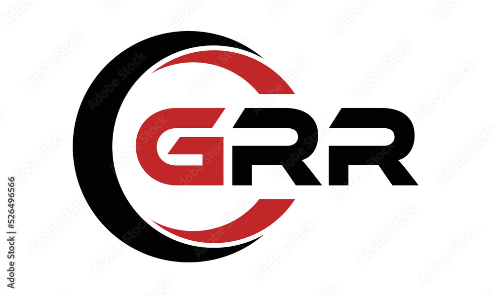 GRR three letter swoosh logo design vector template | monogram logo ...