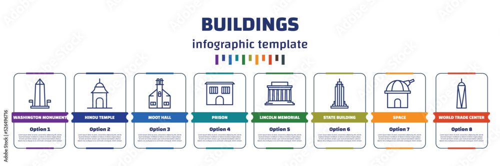 infographic template with icons and 8 options or steps. infographic for ...