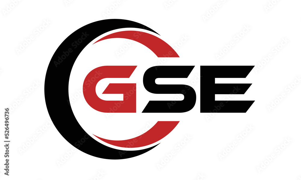 GSE three letter swoosh logo design vector template | monogram logo ...
