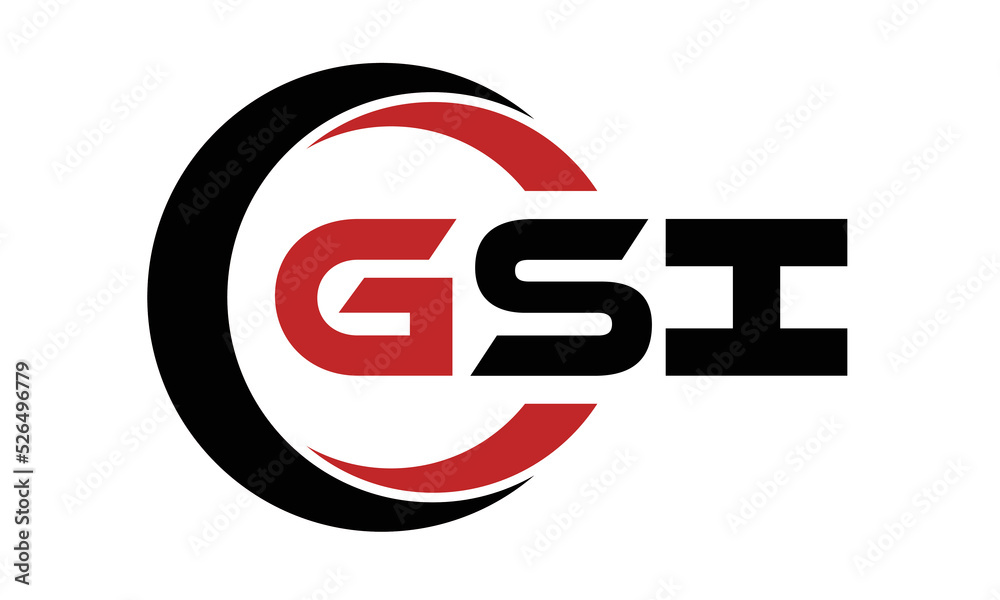 GSI three letter swoosh logo design vector template | monogram logo ...
