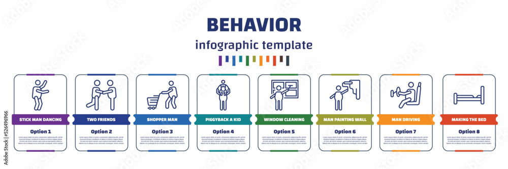 infographic template with icons and 8 options or steps. infographic for ...