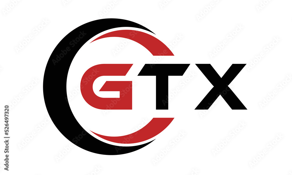 GTX three letter swoosh logo design vector template | monogram logo ...