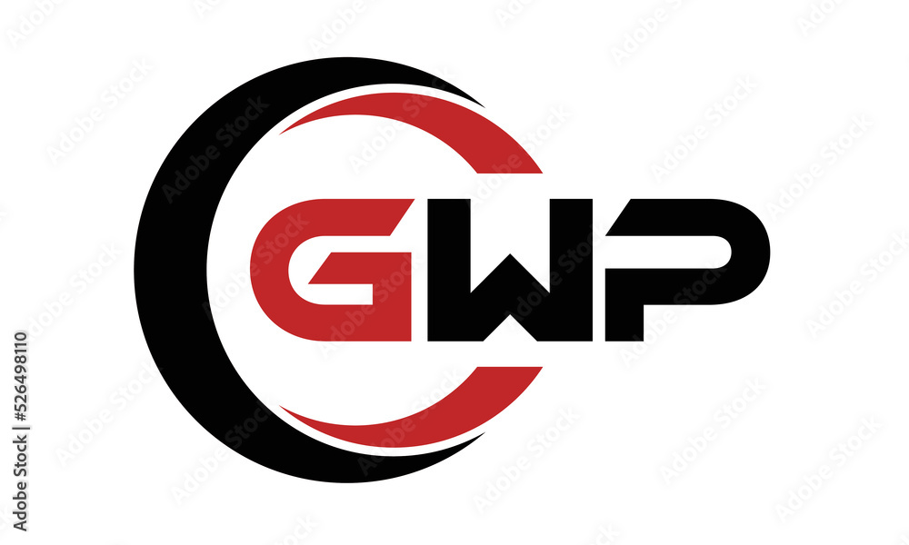 GWP three letter swoosh logo design vector template | monogram logo ...