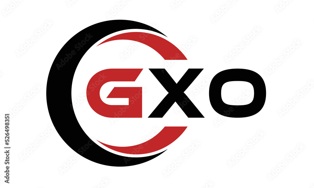 GXO three letter swoosh logo design vector template | monogram logo ...
