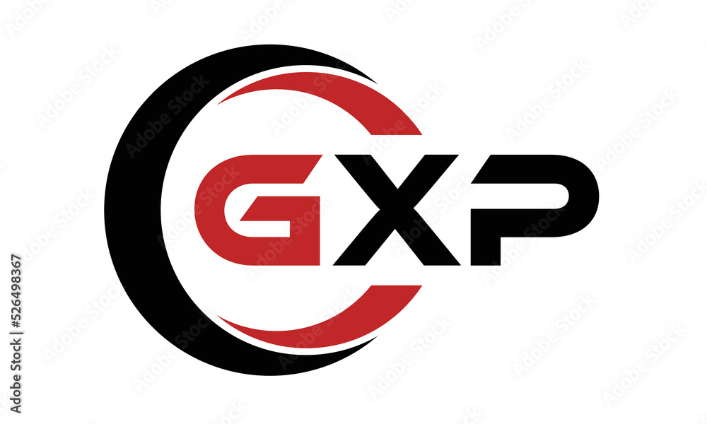 GXP three letter swoosh logo design vector template | monogram logo ...