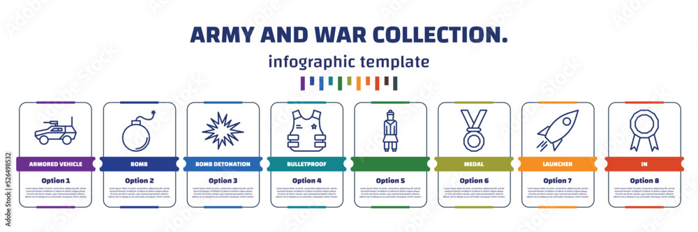 infographic template with icons and 8 options or steps. infographic for ...