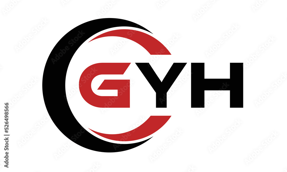 GYH three letter swoosh logo design vector template | monogram logo ...