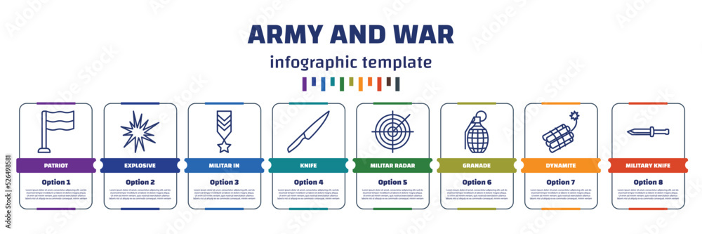 infographic template with icons and 8 options or steps. infographic for ...