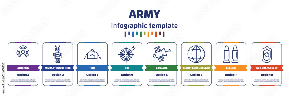 infographic template with icons and 8 options or steps. infographic for ...