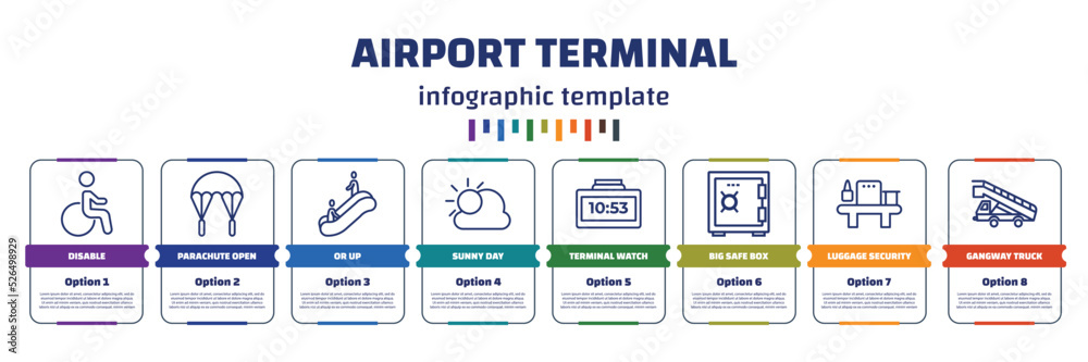 infographic template with icons and 8 options or steps. infographic for ...