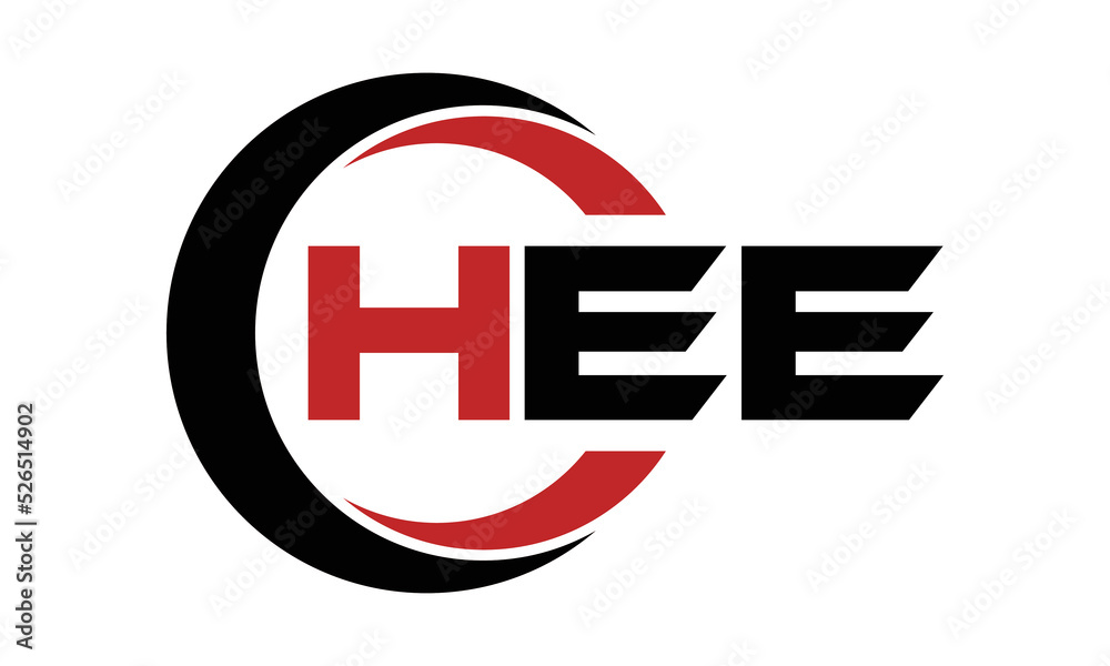 HEE three letter swoosh logo design vector template | monogram logo ...