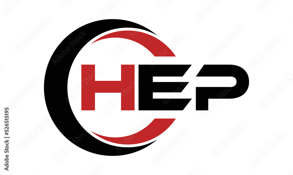 HEP three letter swoosh logo design vector template | monogram logo ...