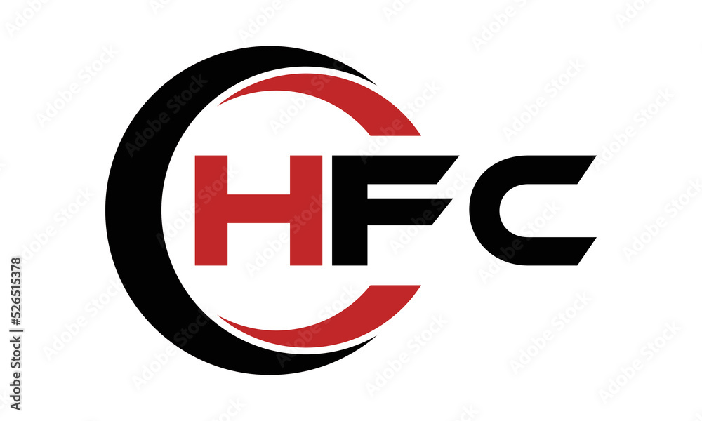HFC three letter swoosh logo design vector template | monogram logo ...