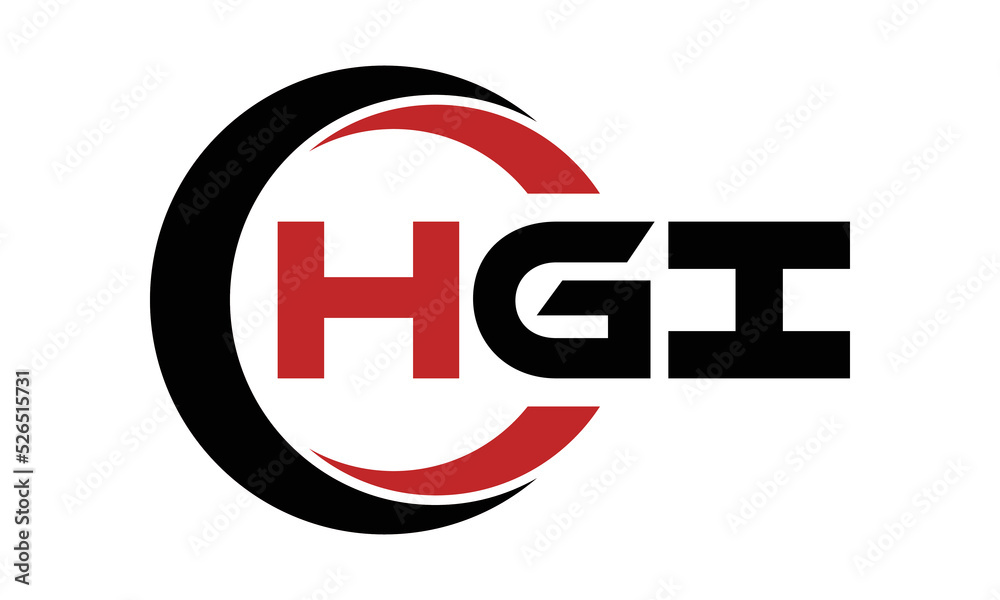 HGI three letter swoosh logo design vector template | monogram logo ...