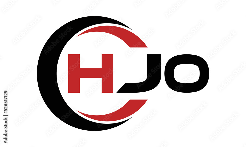 HJO three letter swoosh logo design vector template | monogram logo ...