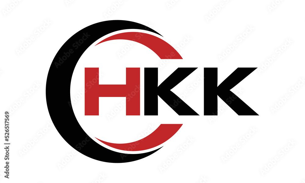 HKK three letter swoosh logo design vector template | monogram logo ...